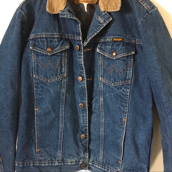 Vintage | Jackets & Coats | Vintage Wrangler Denim Jacket Blanket Lined ...